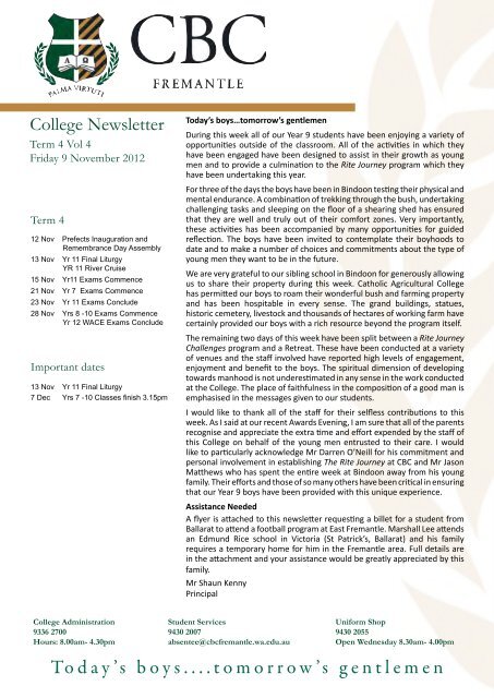 Week 4 - CBC Fremantle