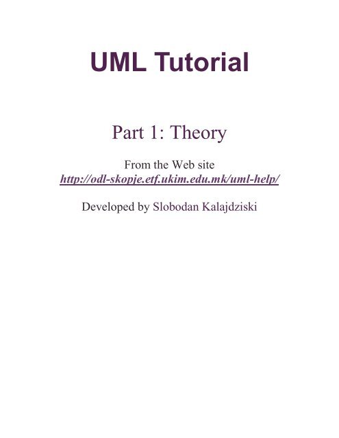 UML Tutorial