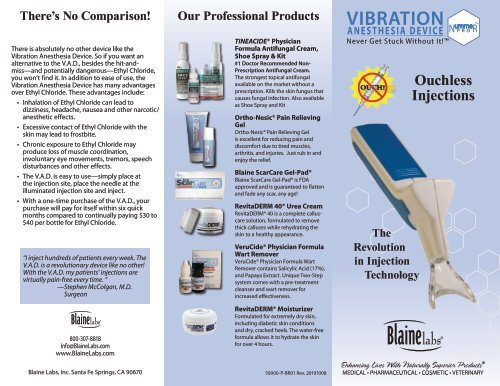 Vibration Anesthesia Device Brochure