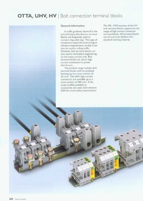 OTTA, UHV, HV Bolt connection terminal blocks - Steven Engineering