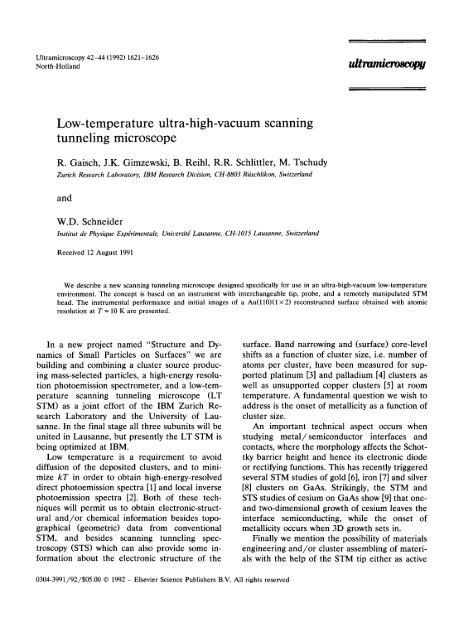 Low-temperature ultra-high-vacuum scanning tunneling microscope