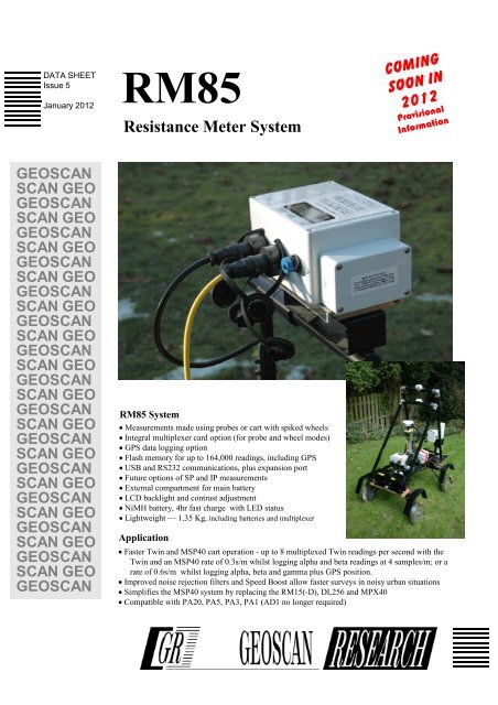 Resistance Meter System - Geoscan Research