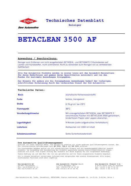 betaclean 3500