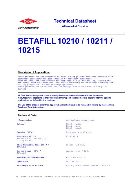 betafill10210 / 10211 / 10215