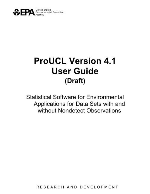 ProUCL Version 4 - US Environmental Protection Agency