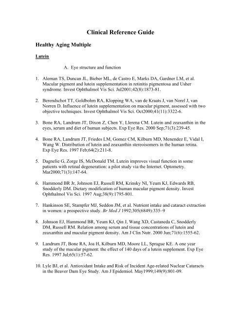 download a .pdf clinical reference guide - TriElements