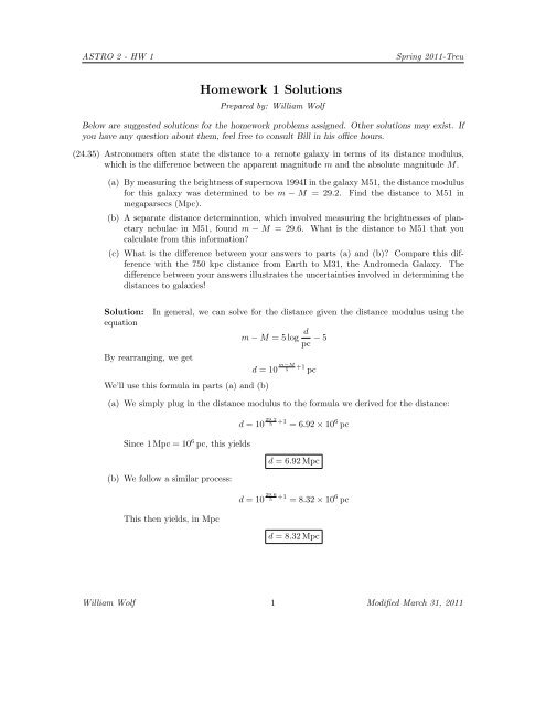 Homework 1 Solutions