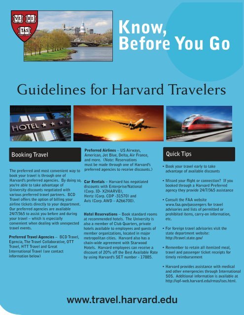 Know Before You Go Page 1.ai - Harvard Travel Portal
