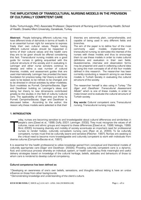 Transcultural Nursing Model