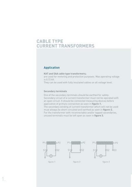 1. CABLE TYPE CURRENT TRA
