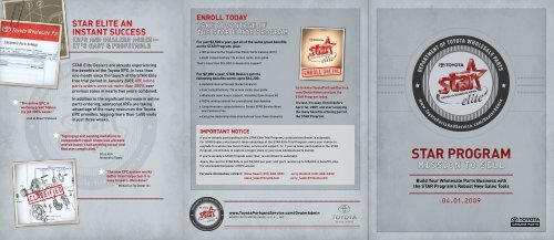 STAR PROGRAM - Toyota Dealers