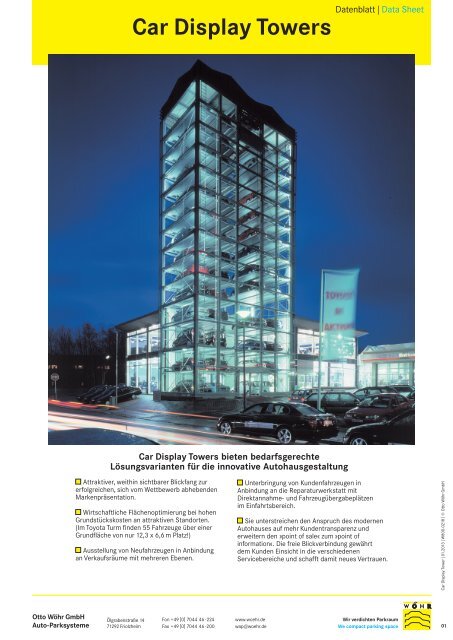 Car Display Towers - Otto Woehr GmbH
