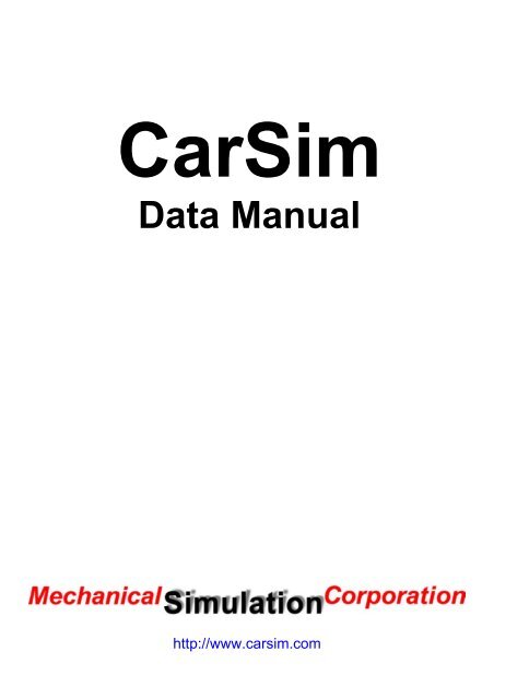 CarSim User Manual