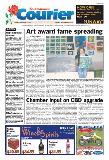 Te Awamutu Courier - November 20th, 2007 - Te Awamutu Online