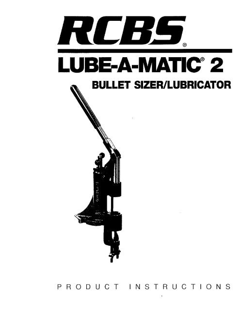 Lube-A-Matic 2 Instructions - RCBS
