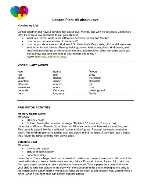 Getting Along Lesson Plan Friends