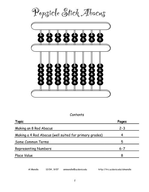Popsicle Stick Abacus