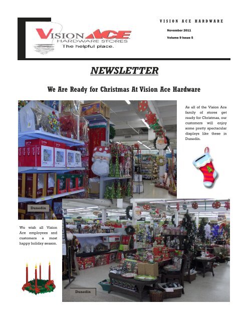 NEWSLETTER - Vision Ace Hardware