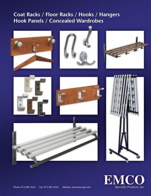 Coat Racks / Floor Racks / Hooks / Hangers Hook Panels - EMCO ...