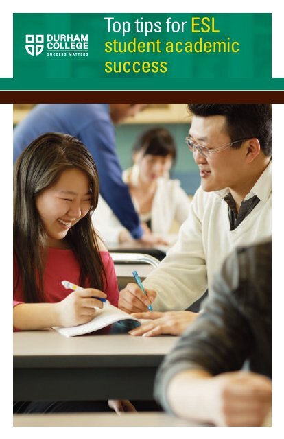 Top tips for ESL student academic success - Durham College