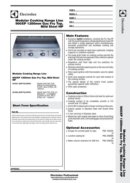 Modular Cooking Range Line 900XP 1200mm Gas Fry Top, Mild ...