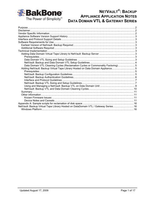 netvault - Quest Support