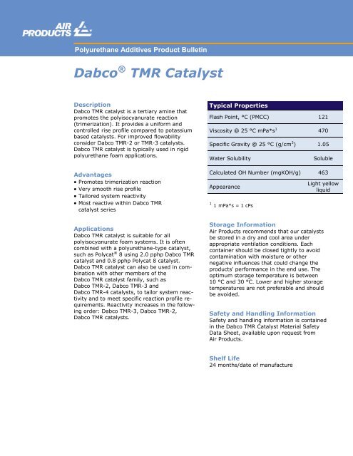Dabco TMR Catalyst - Air Products and Chemicals, Inc.
