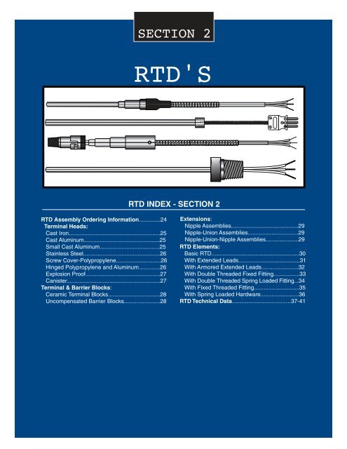 TMS-RTD Cat. - Temperature Measurement Systems