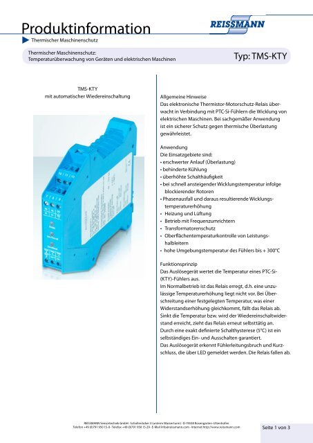 TMS-KTY - Reissmann Sensortechnik GmbH