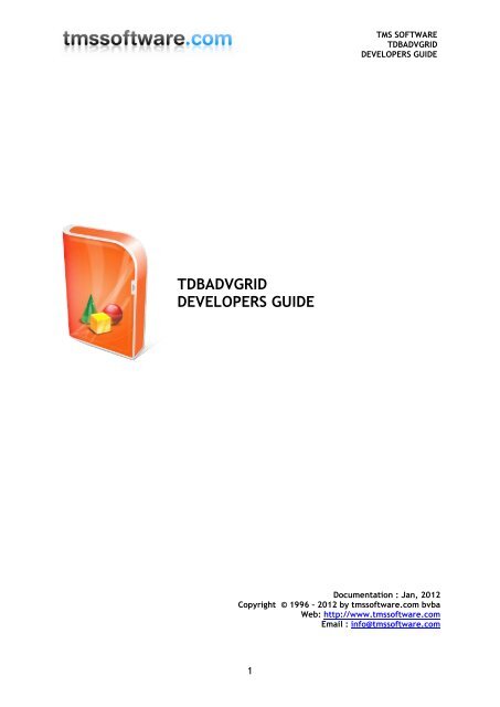 Tdbadvgrid developers guide - TMS Software