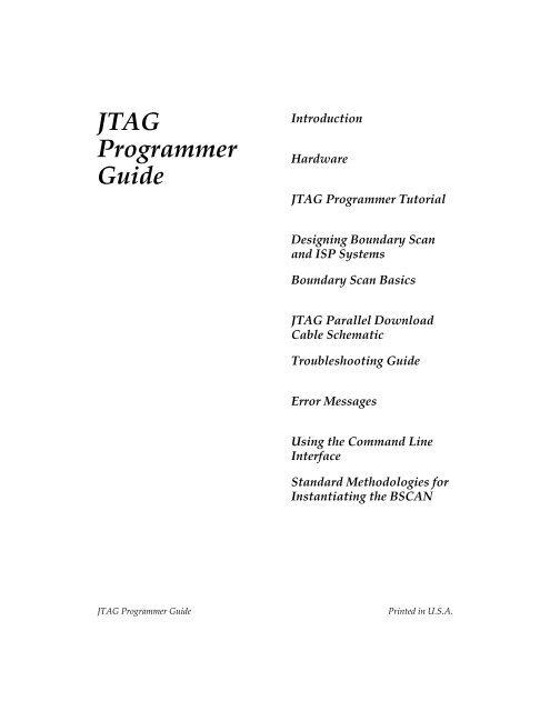 Jtag Programmer Guide Xilinx