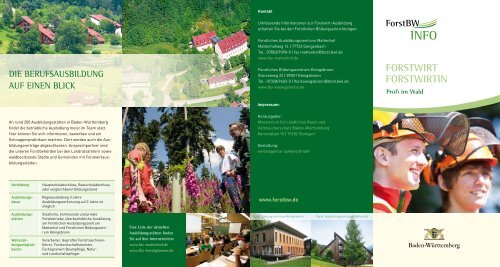 ForstBW Info - die Broschüre "Forstwirt/ Forstwirtin - Profi im