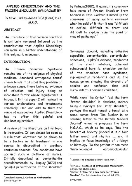 Codman S Range Of Motion Pictures