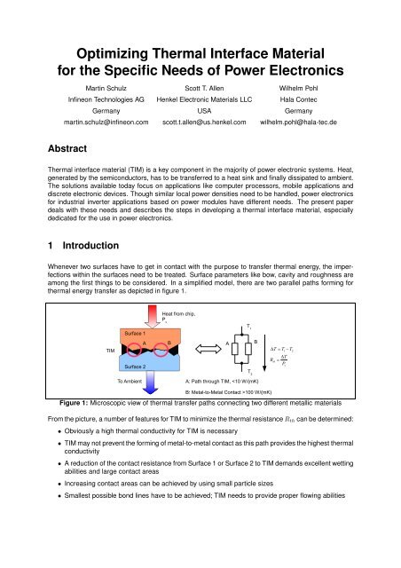 Optimizing Thermal Interface Material for the Specific Needs - Infineon