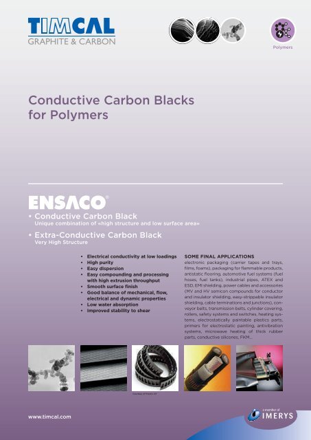 Conductive Carbon Blacks for Polymers - Timcal Graphite