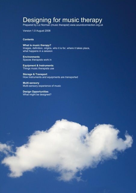 Designing for music therapy - Design Research for Music Therapy ...