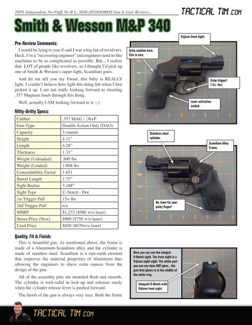 Smith & Wesson M&P 340 - Tactical Tim