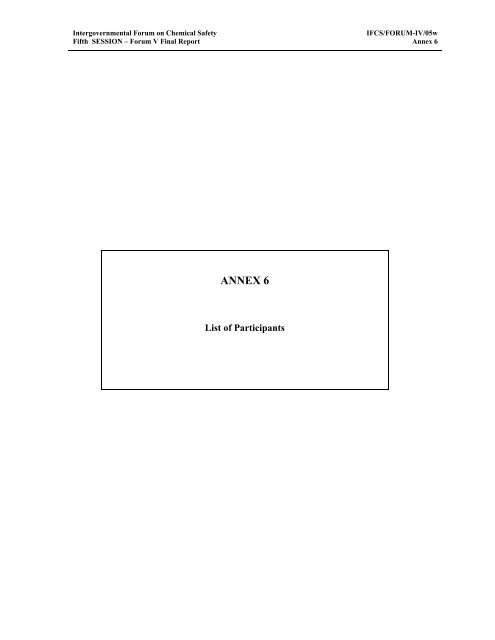 ANNEX 6 - World Health Organization