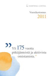 Hartwall Capital Annual Report 2011