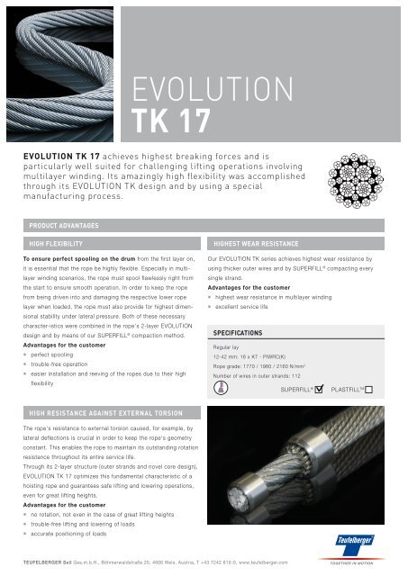 EVOLUTION TK 17 - Ideal Wire Rope