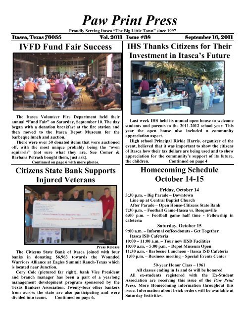 Paw Press Press - Itasca Independent School District