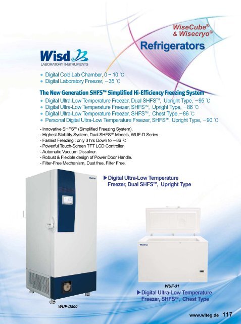 Refrigerators - Witeg Labortechnik GmbH
