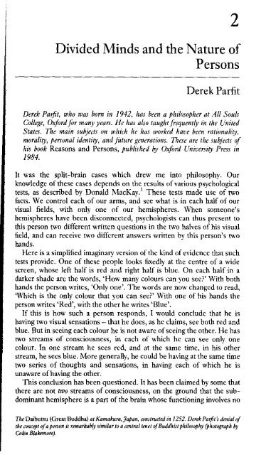 Divided Minds and the Nature of Persons