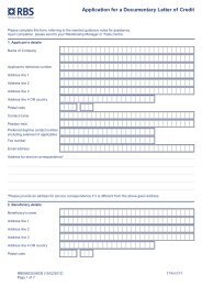 Application for Irrevocable Documentary Credit (DC)