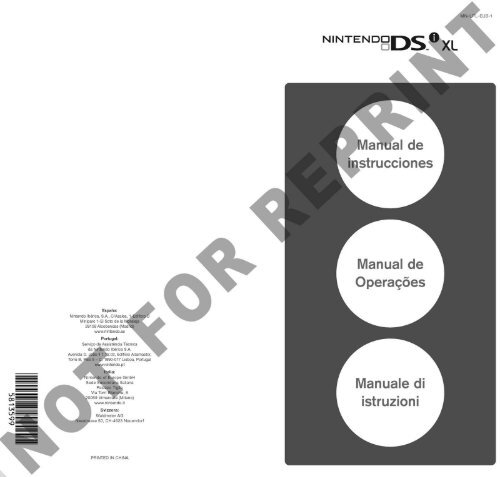 Manual de Nintendo DSi XL - Nintendo of Europe