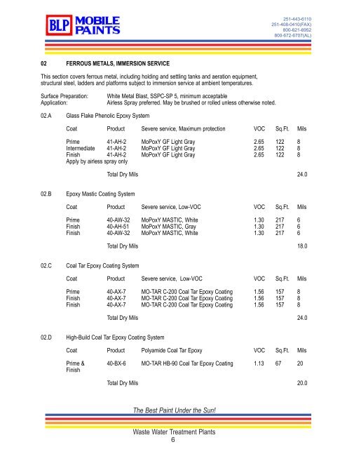 01.D Catalyzed Epoxy Syst
