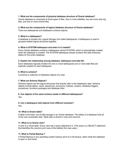 Oracle Database Interview Question - EmakAcademy