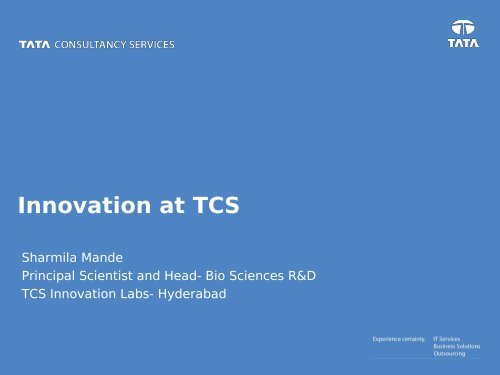 Innovation in TCS - CTO Presentation - March 25, 2010