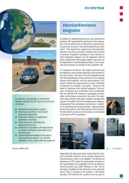 Electrical/Electronics Integration