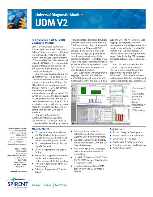 Universal Diagnostic Monitor (UDM V2)